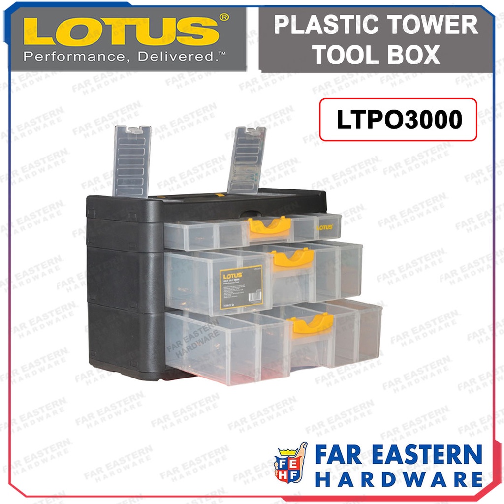 LOTUS Tower Toolbox Organizer Storage Tool Box LTPO3000 LTTB | Shopee ...