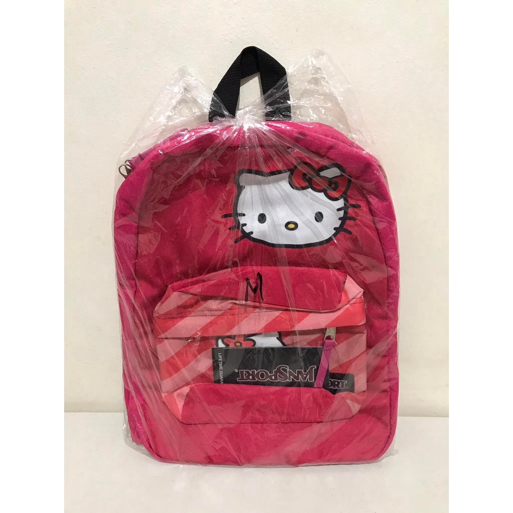 Pink Kids Backpack Bag Character Hello Kitty Medium | Shopee Philippines
