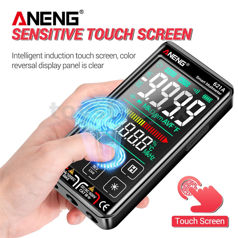 ANENG 621A Smart Rechargeable Digital Multimeter Auto Range Full-Screen ...