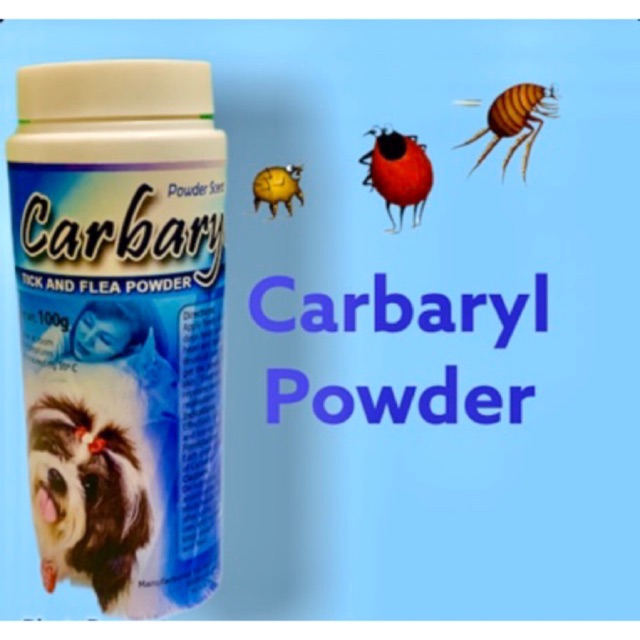 CARBARYL POWDER SCENT ANTI TICKS AND FLEAS, MITES, LICE KILLER DOG ...