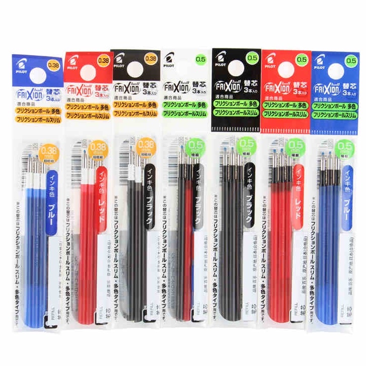 Pilot Japan Frixion Ball Slim Multi pen refill 3 pcs pack 0.38mm 0.5mm ...