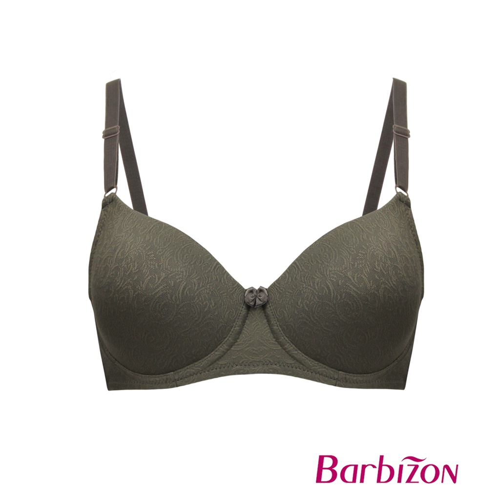 Barbizon Rustic Vintage Green Non-wire Jacquard Full Cup Bra Women ...