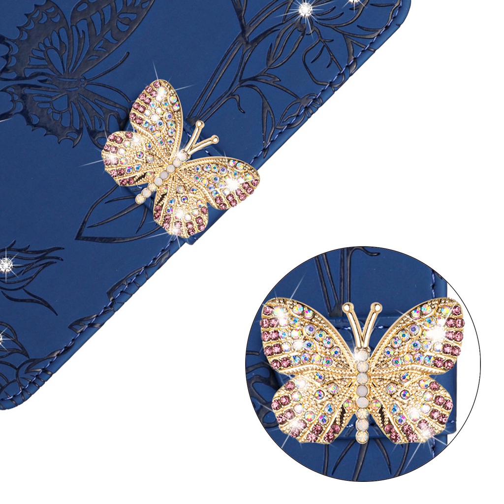 For Nothing phone 1 Magnetic Closing Diamond Butterfly Flip Wallet ...