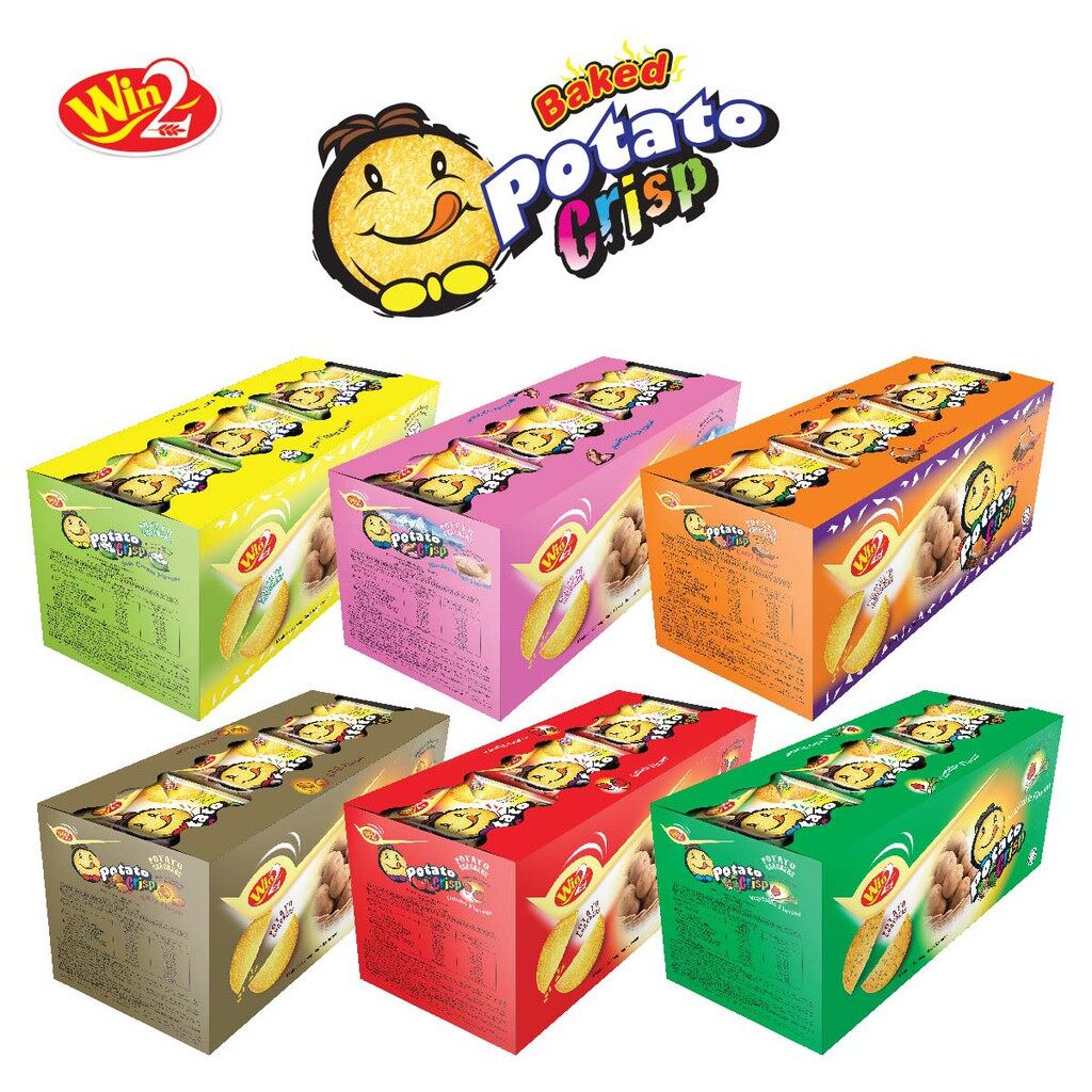 Win2 Baked Potato crisp 6 Flavors (30 Packs) | Shopee Philippines