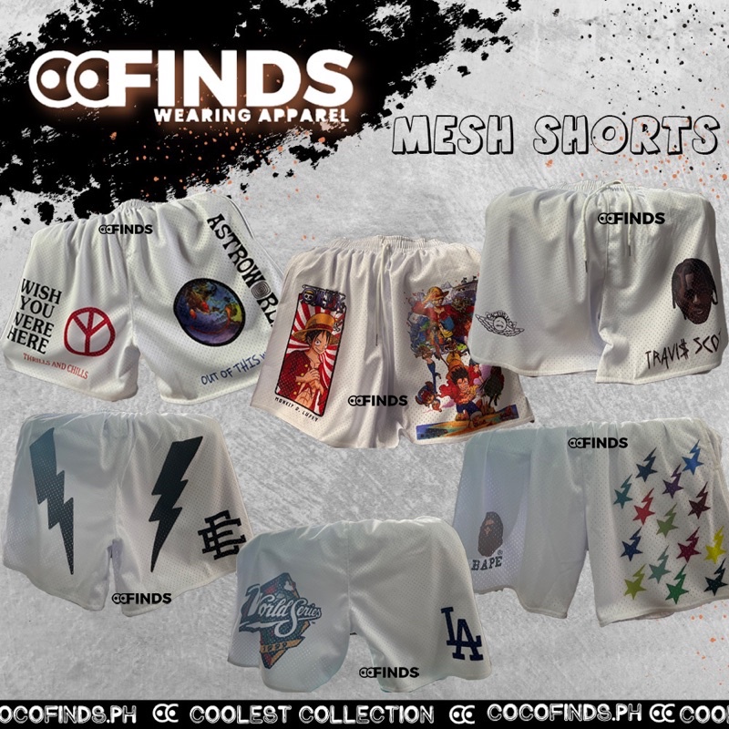 MESH SHORTS KOBE LEBRON ERIC BAPE TRAVIS SCOTT COCOFINDS | Shopee ...