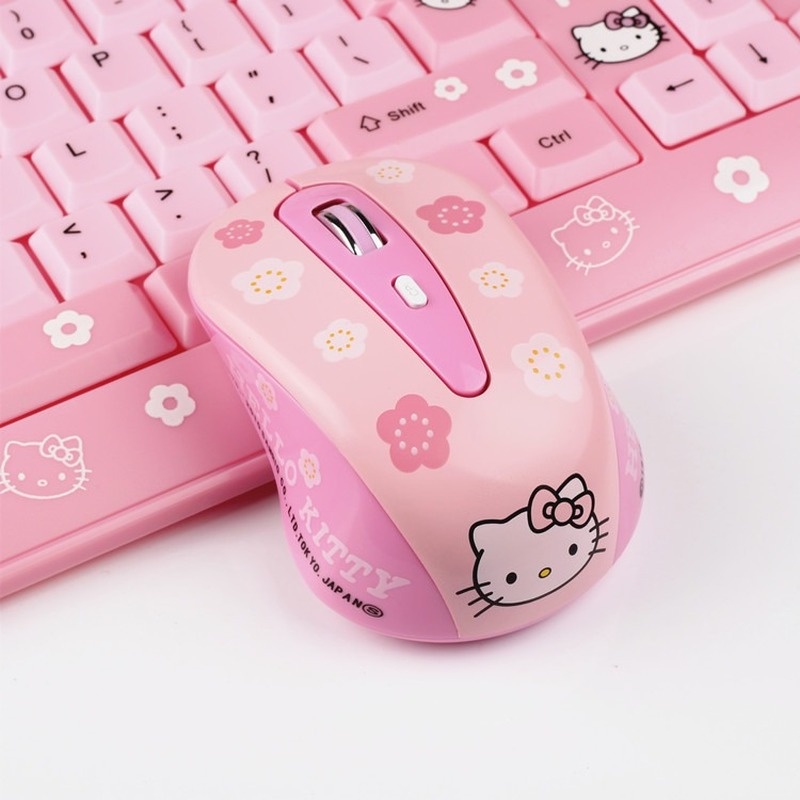 Hello Kitty Wireless Mouse Mini Mouse 2.4G USB Optical Mute Gaming ...
