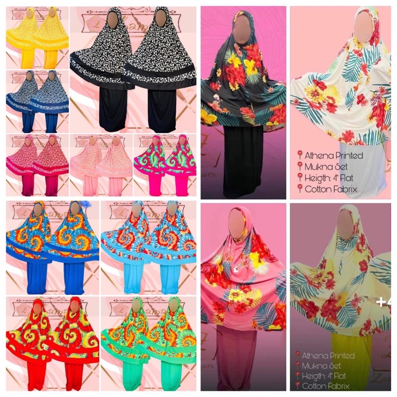 PRAYER MUKNA SET ZAHRA PLAIN PLEATED MUKNA SET | Shopee Philippines