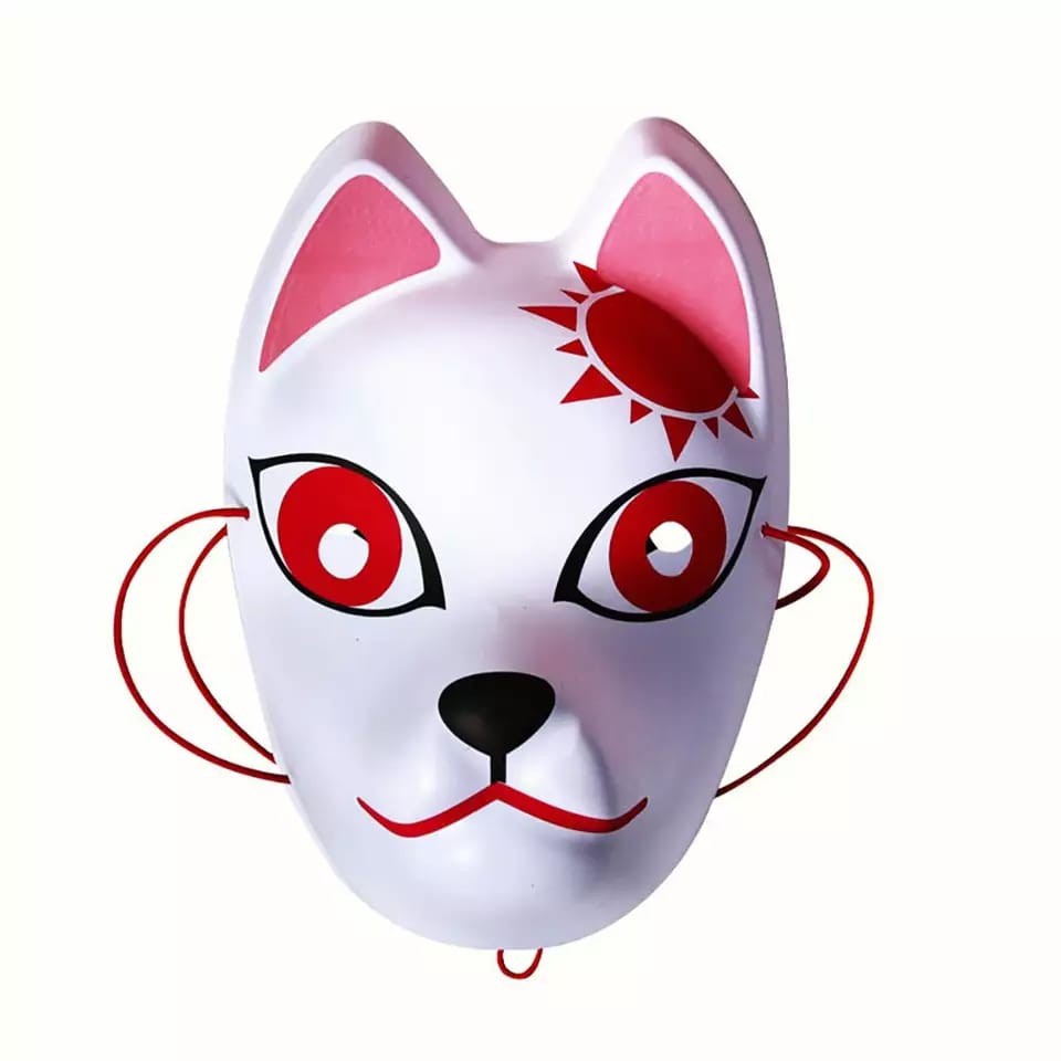 Kitsune Silhouette Fox Mask FullFace Cosplay Japanese Mask Anime ...