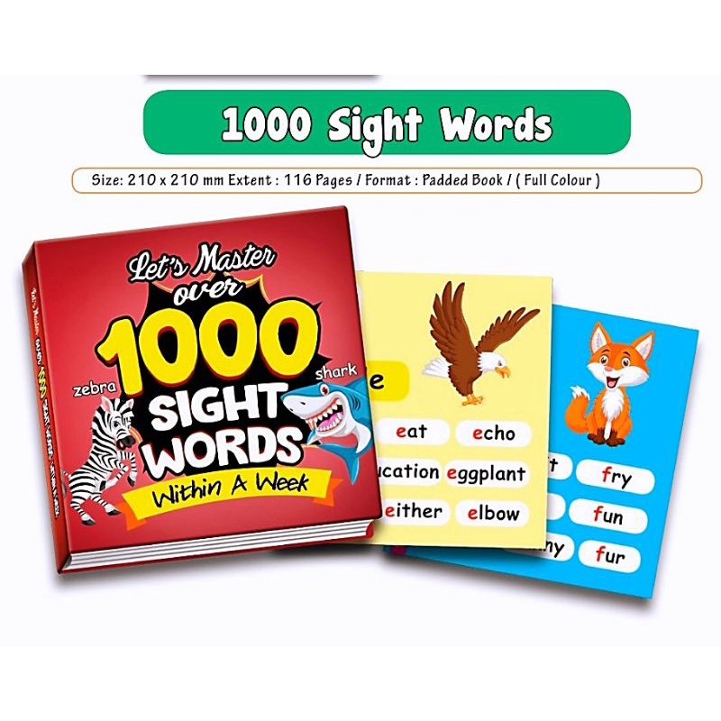 1000 Sight Words Early Learning Education Book 1000 Sight Words English ...