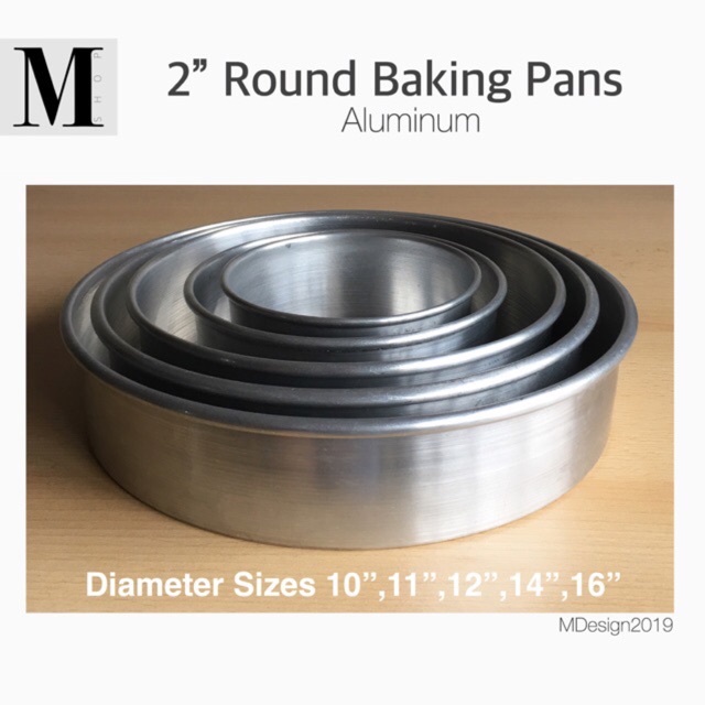 2”Round Baking Pan, 10”,11”,12”,14”,16” dia. | Shopee Philippines