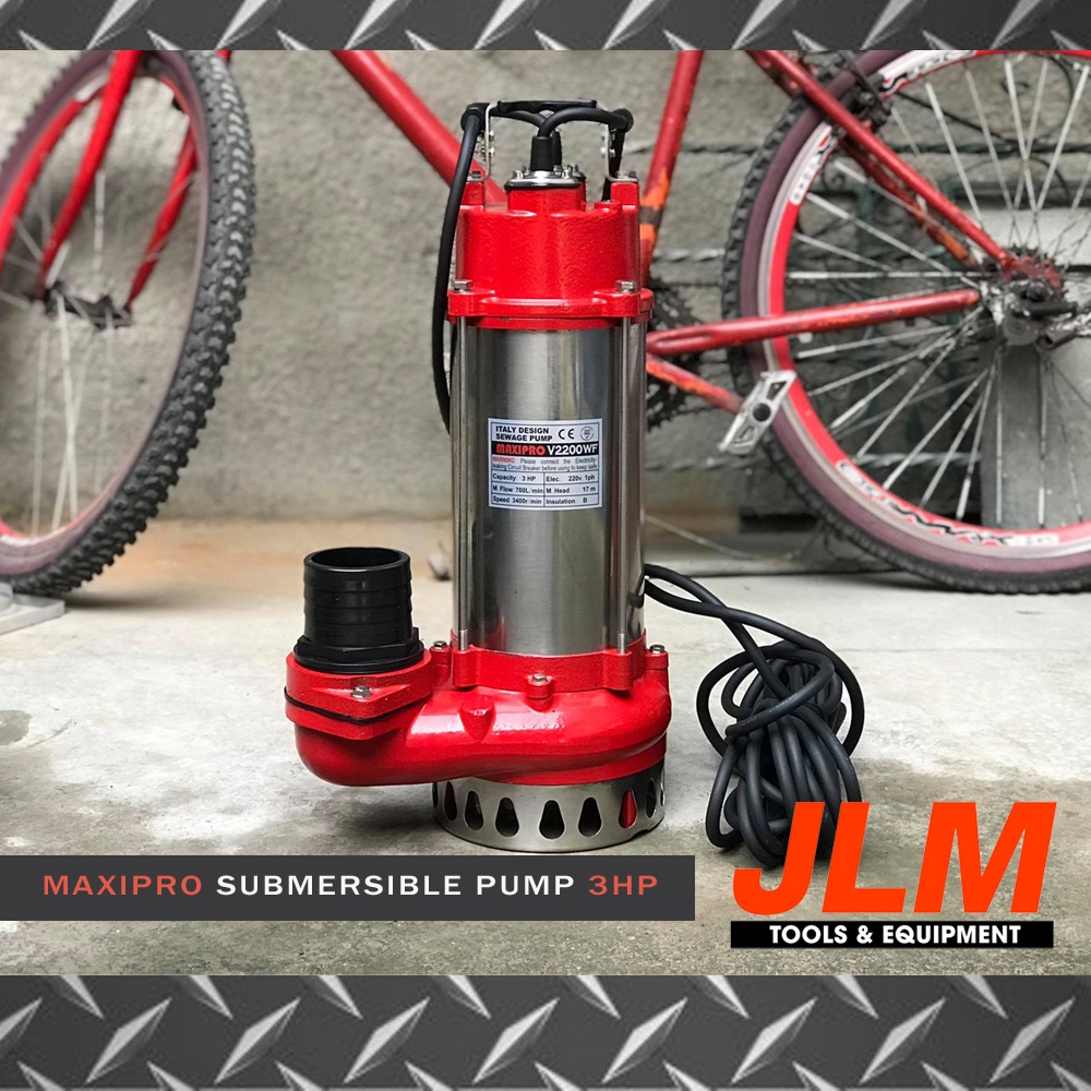 MAXIPRO Submersible Pump (Sewage Type) 3HP V2200WF With Float Switch ...
