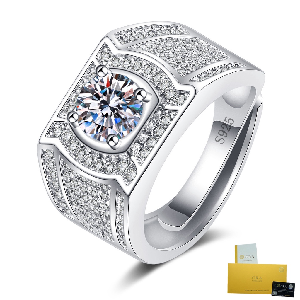 [with Gra Certificate]S925 Silver Accessories Elegant Moissanite ...