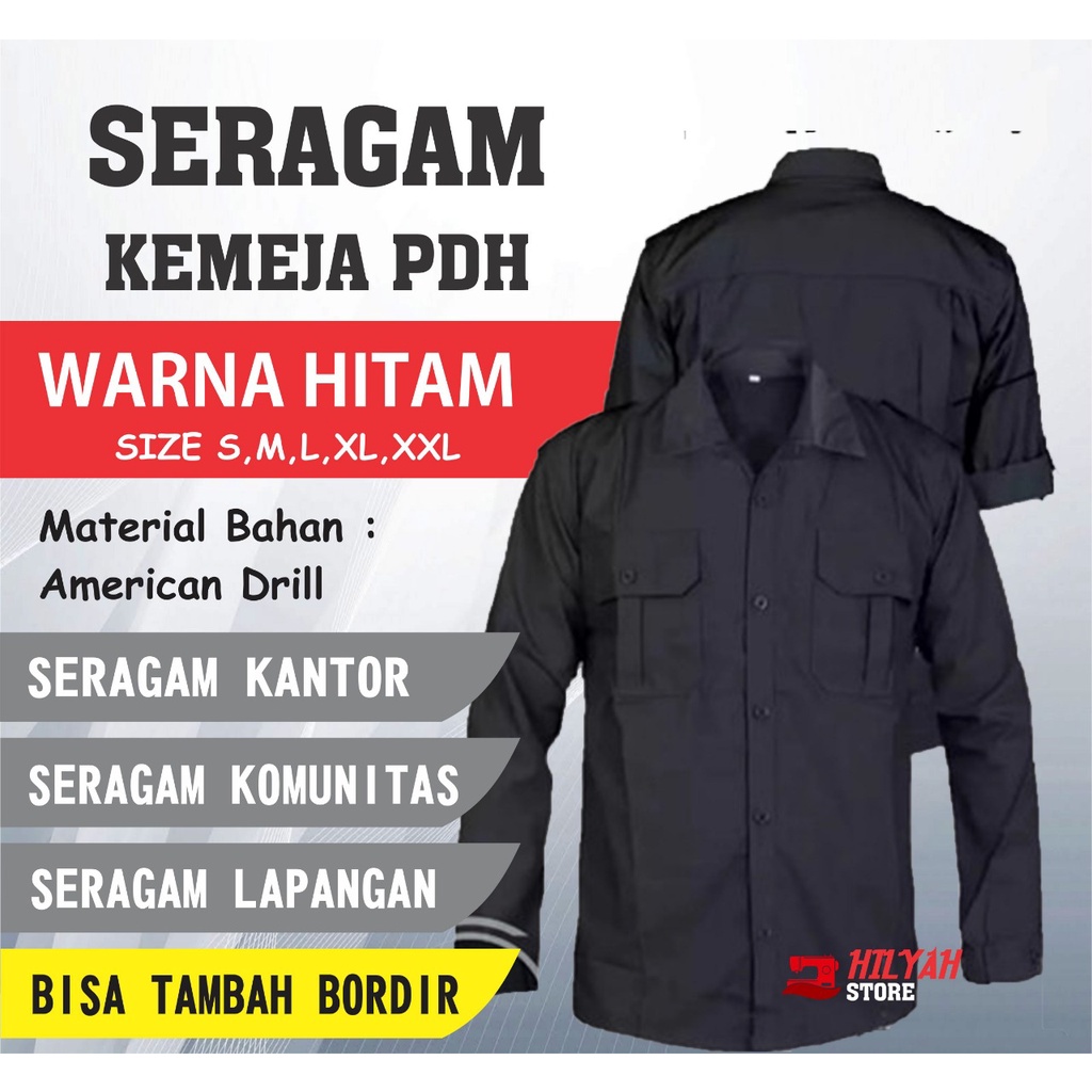 KEMEJA Office Uniform Men Women Uniform Shirt || Pdl PDH HIKING CREW ...