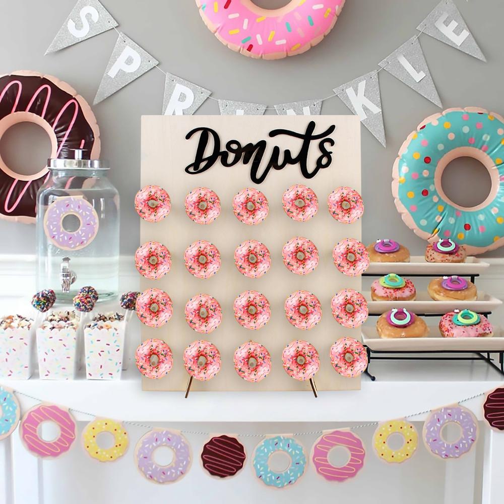Wooden Donut Display Wall Doughnut Holder Kids Donut Party Needs ...
