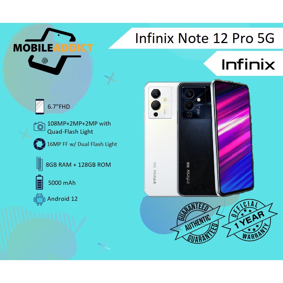 Infinix Note 12 Pro NTC, 1 year official warranty | Shopee Philippines