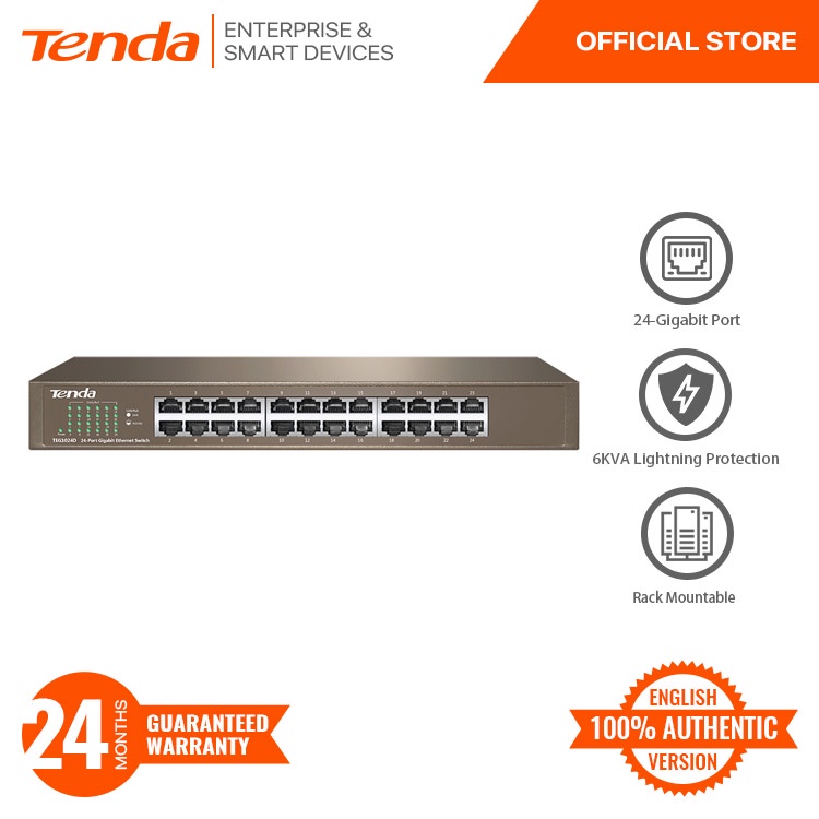 Tenda TEG1024D 24 Port Gigabit Unmanaged Ethernet Switch | 6KVA ...