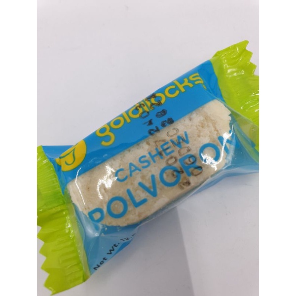 GOLDILOCKS Cashew Polvoron Piece Philippine shortbread cookies 1 pc ...