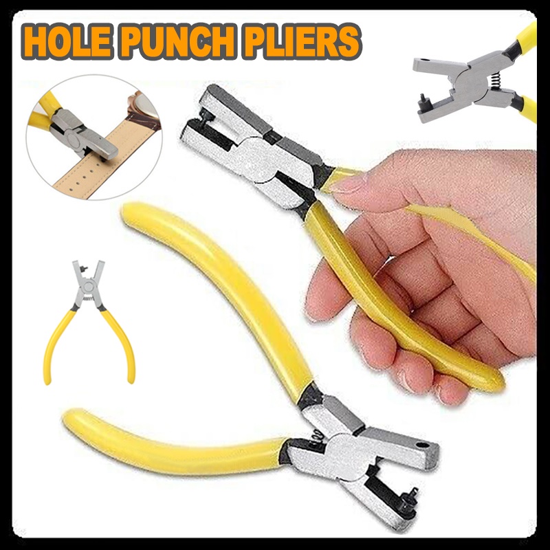 1 Piece Single Hole Punch Pliers Round Hole Oval Square Punch | Shopee ...