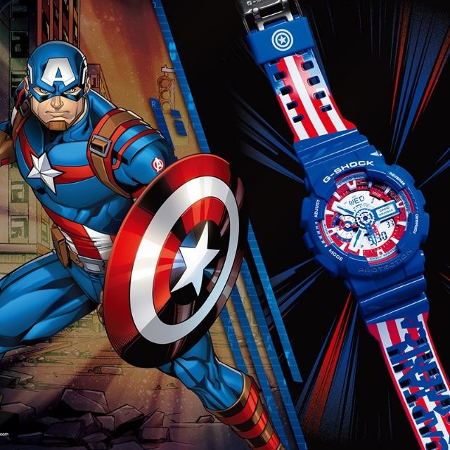 Gshock Marvel X Avengers CAPTAIN AMERICA | Shopee Philippines