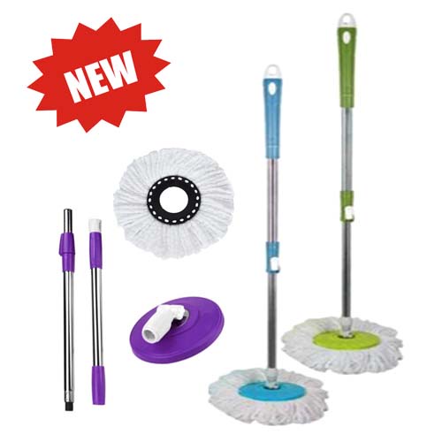 New 360 Rotating Microfiber Household Cleaning Spinning Mop with Handle ...