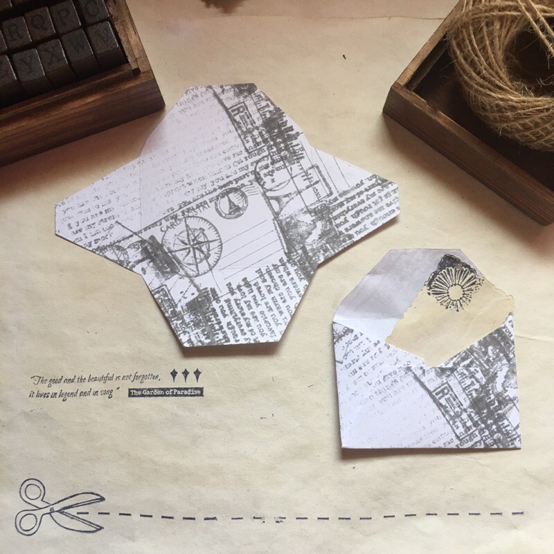 10 pcs BARONIAL Mini envelopes (fold-it-yourself) for scrapbooking ...