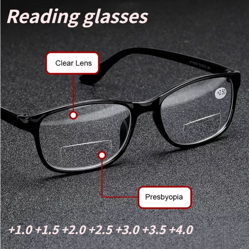 New Fashion Reading Glasses Double Light Reading Glasses Near and Far ...