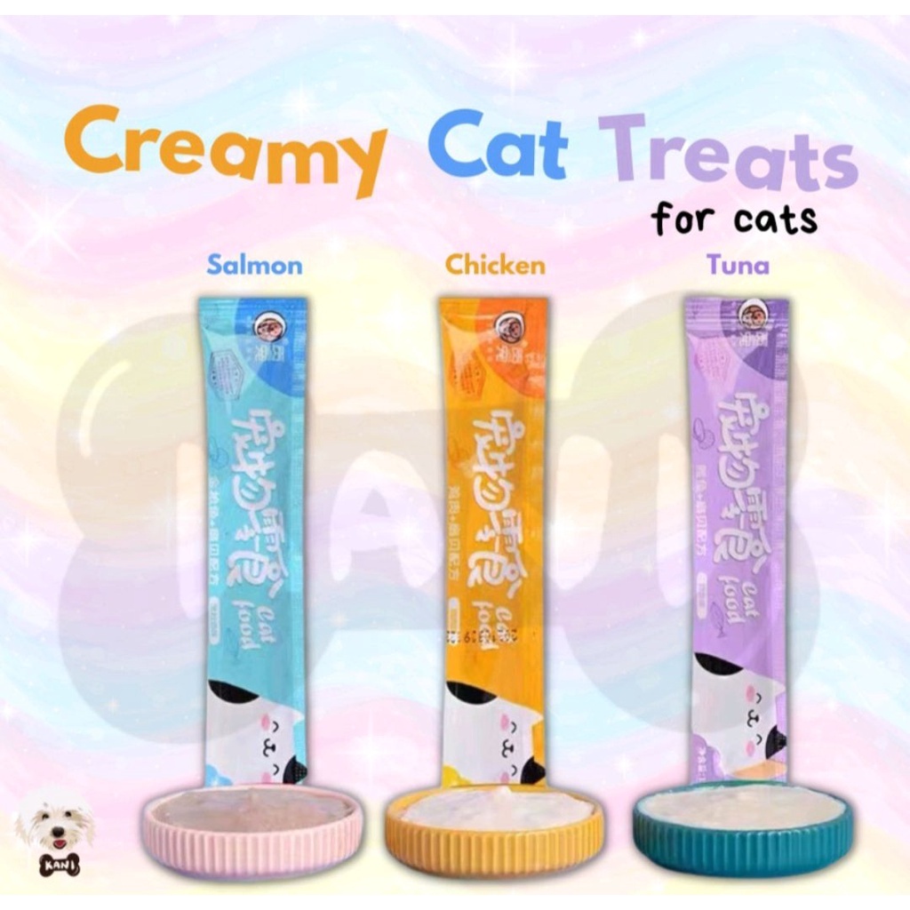 CREAMY CAT TREAT SNACKS 15 GRAMS WET FOOD | Shopee Philippines