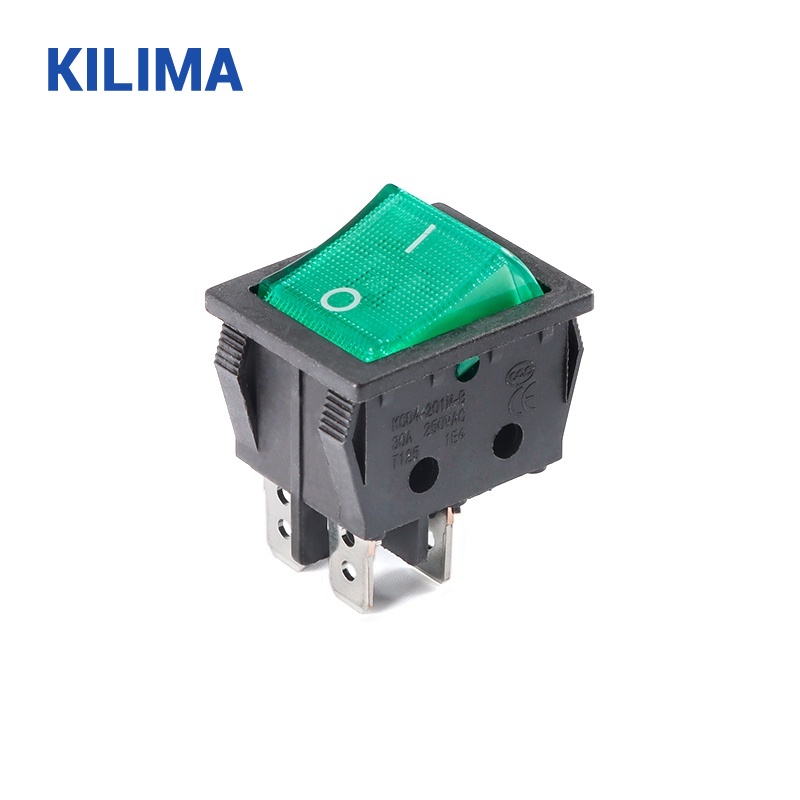 KCD4 Rocker Switch 32*25mm 30A 250V AC Welding Machine Switch 4Pin 6Pin ...