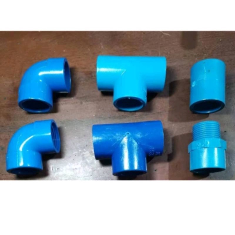 PVC Blue Pipe Fittings 1/2" , 3/4" , 1"(PER PIECE)HIGH QUALITY ...