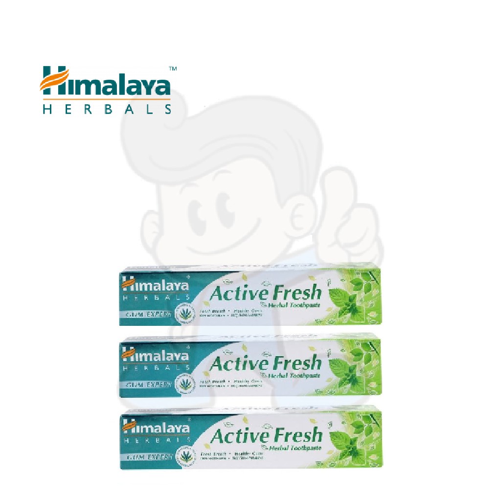 Himalaya Herbals Active Fresh Herbal Toothpaste (3 x 100 g) | Shopee ...