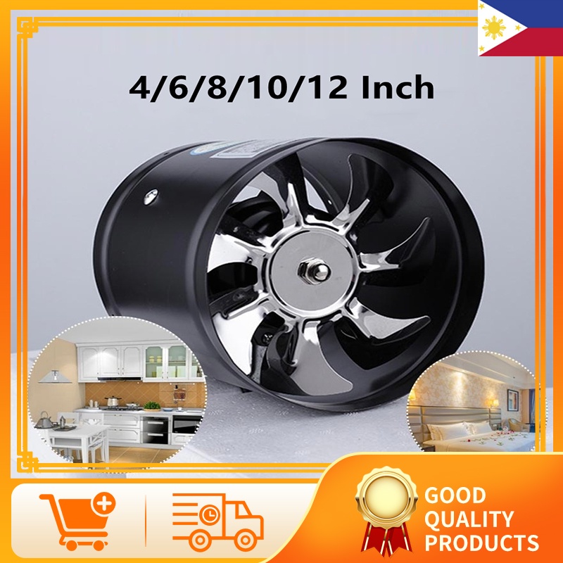 【Fast Delivery】4/6/8/10/12 Inch Inline Duct Fan Air Ventilator Exhaust ...