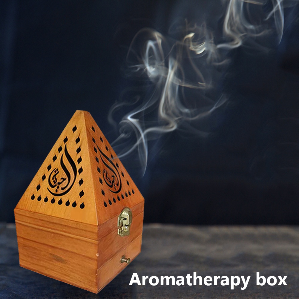 1 Pcs Antique Aromatherapy Box Wooden Hollow Incense Burner Pine ...