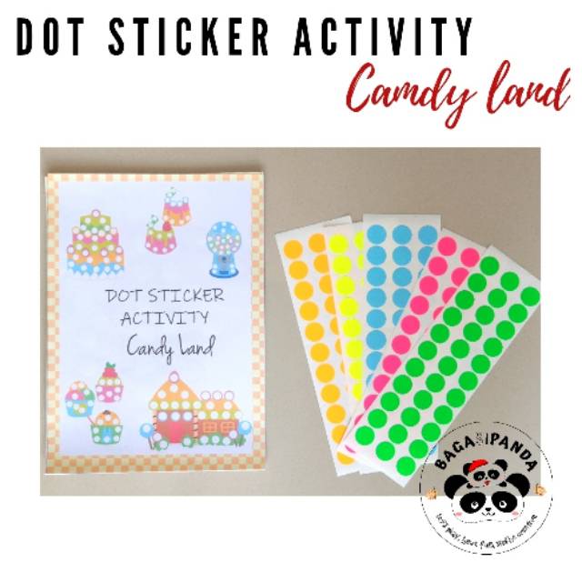 Dot Sticker Activity Sheet - round Sticker - Candy Land | Shopee ...