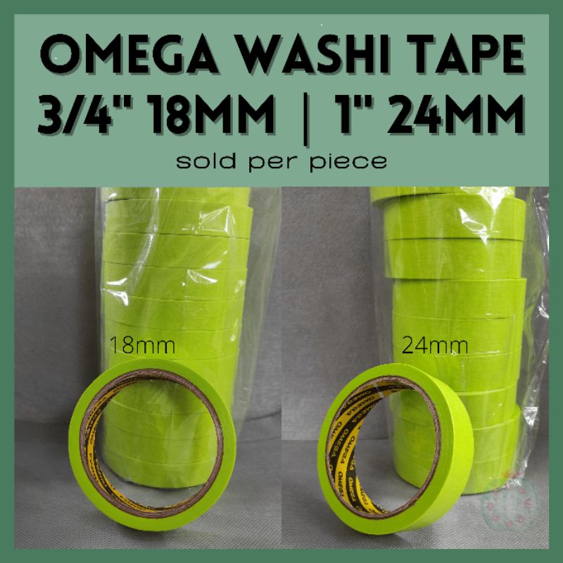 OMEGA Washi Tape and Masking tape Professional grade (Painters tape ...