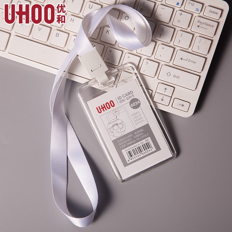 UHOO Acrylic Name Tag High Quality Transparent ID Card Holder Name ...