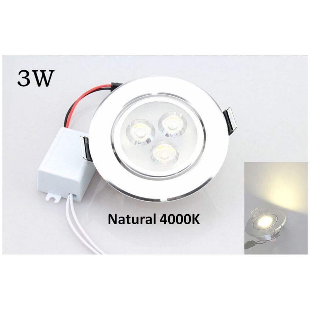 3w LED Downlight Natural White Ceiling Spotlight 3x1W Spot Light ...