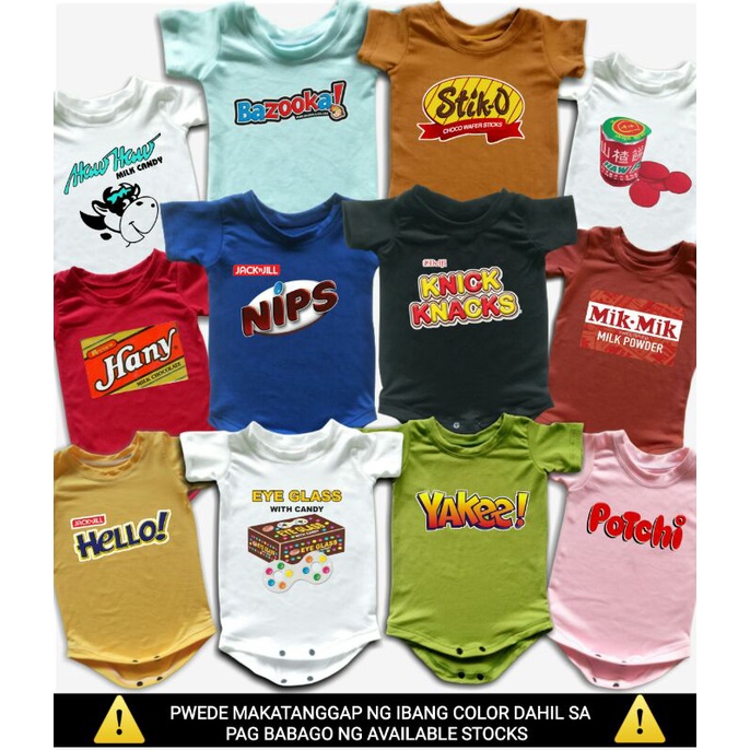 Pinoy Childhood Snacks/Candies Baby Onesies | Shopee Philippines