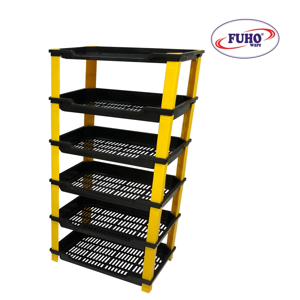 1 pc FUHO 6 Layers Multi-Purposes Plasticware Organizer Storage Shoe ...