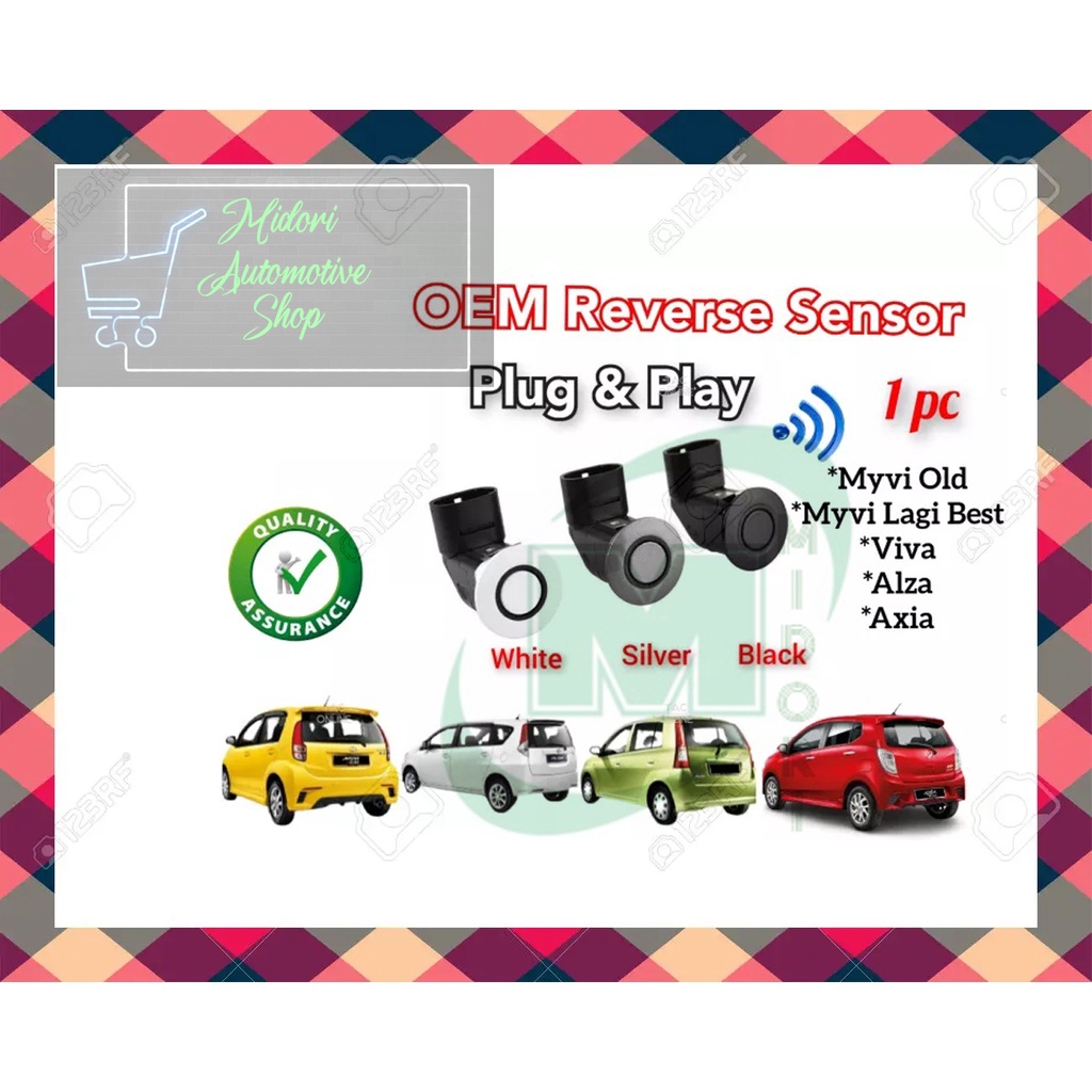 Perodua Myvi 2005-2015, Axia, Viva, Alza Reverse Sensor (White , SIlver ...
