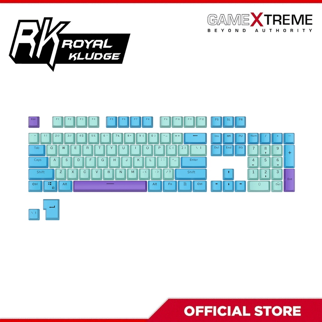 Royal Kludge AH003 Doubleshot LED Through Keycaps 104 keys | Shopee ...