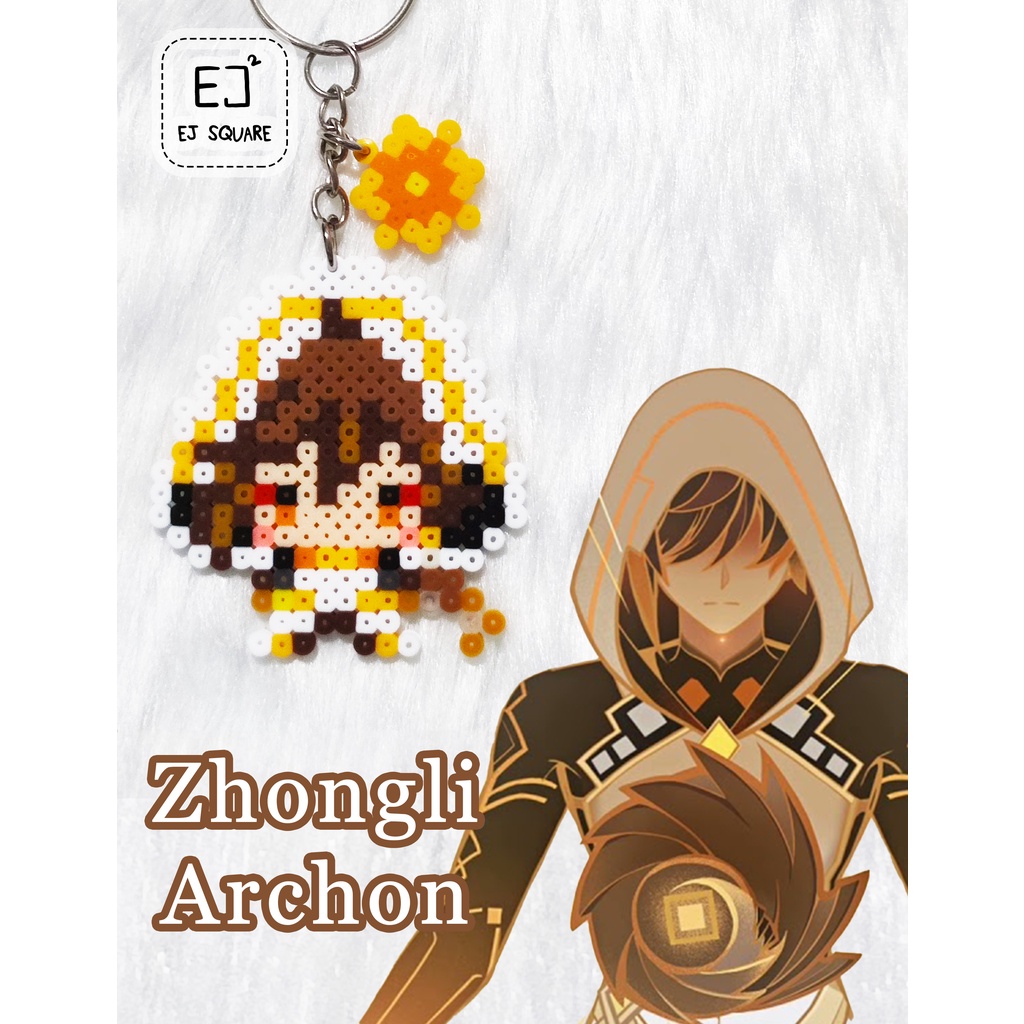 GENSHIN IMPACT LIYUE AND INAZUMA CHARACTERS PERLER BEAD KEYCHAINS FAN ...