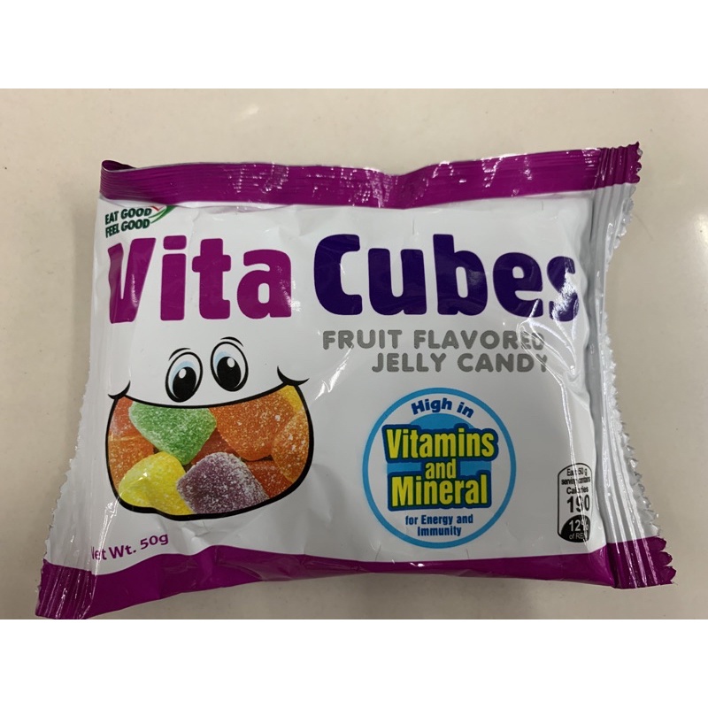 Vita Cubes Fruit Flavored Jelly Candy Singles 90g x 20pcs | Shopee ...