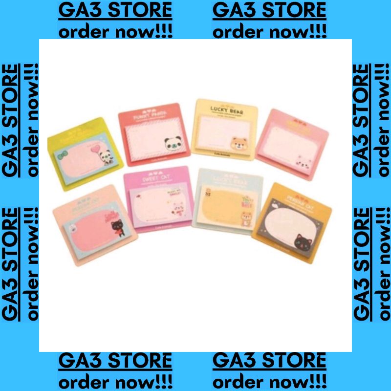 Sticky_notes_memo_mini_karacter (Momo-sticker) | Shopee Philippines