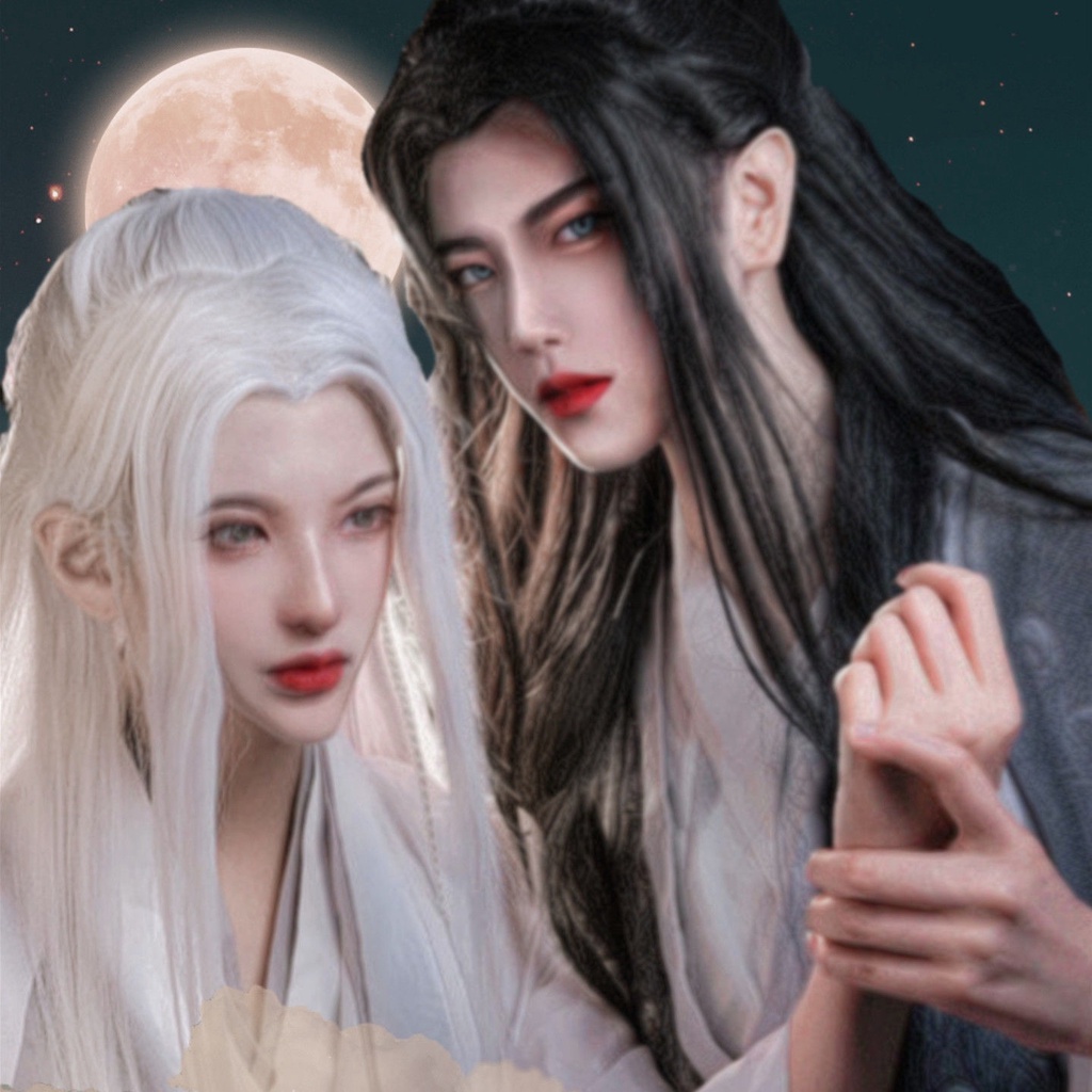 Chinese Costume Hanfu Men's Wig Set Antique Long Hair Male Ponytail ...