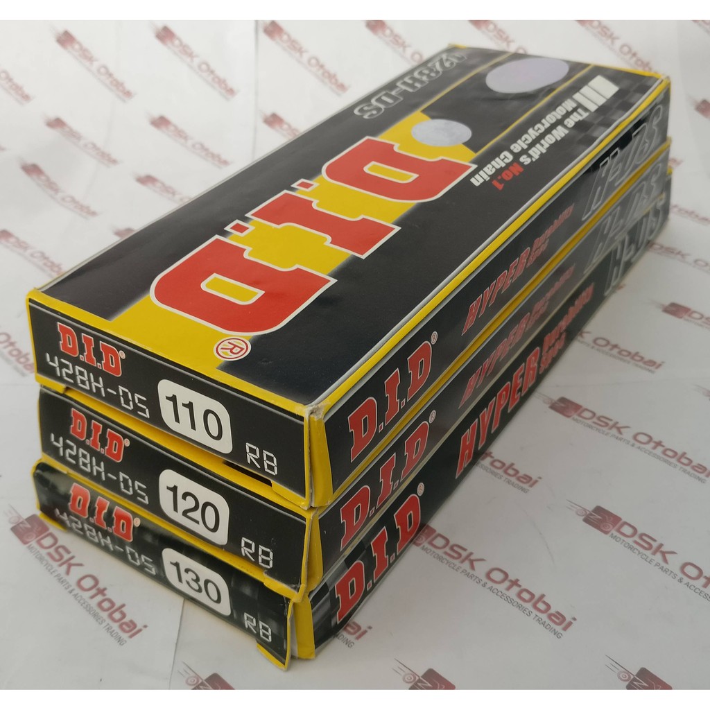 Motorcycle Roller Chain (DID) Heavy Duty (428H-DS 110L/120L/130L ...