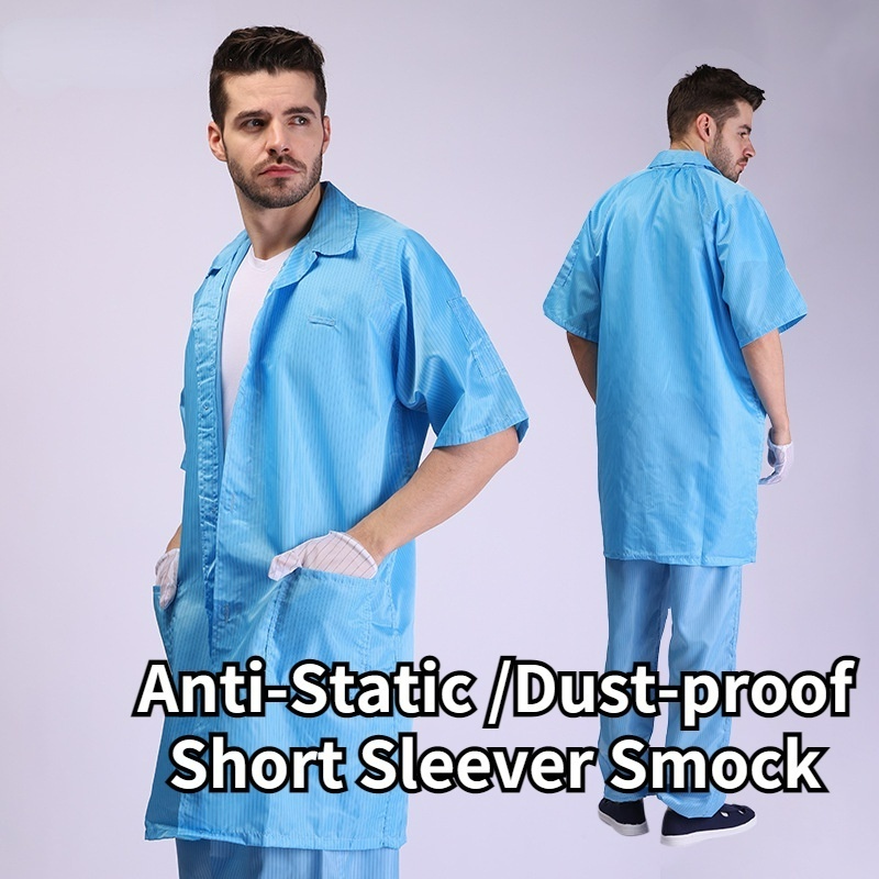 ESD Anti-Static Short Sleeve Smock Unifom for Clean Room/Electronic ...