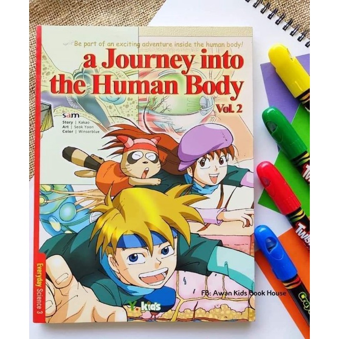 JOURNEY TO HUMAN BODY COMIC SCIENCE FOR KIDS. CHILDREN EDUCATIONAL ...