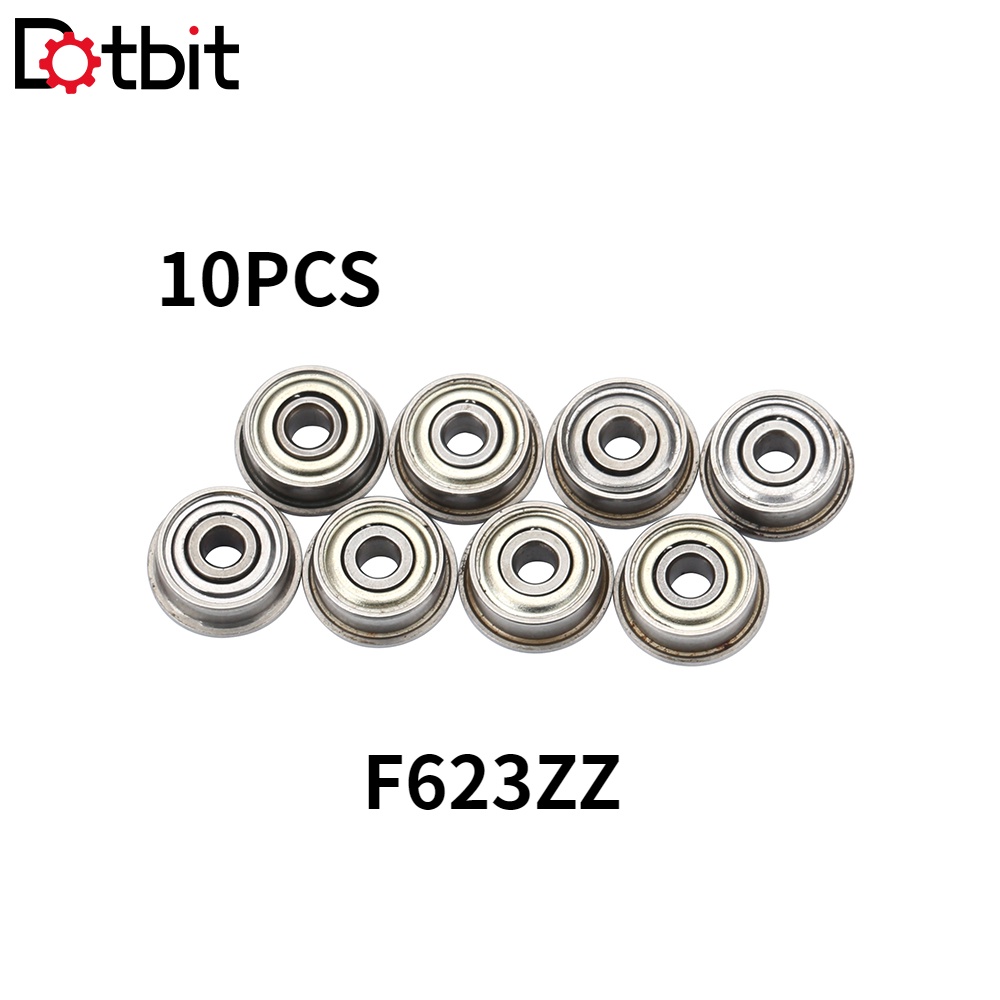 Dotbit 10pcs F623ZZ 3d Printer F623 ZZ Flange Bushing Ball Bearings ...