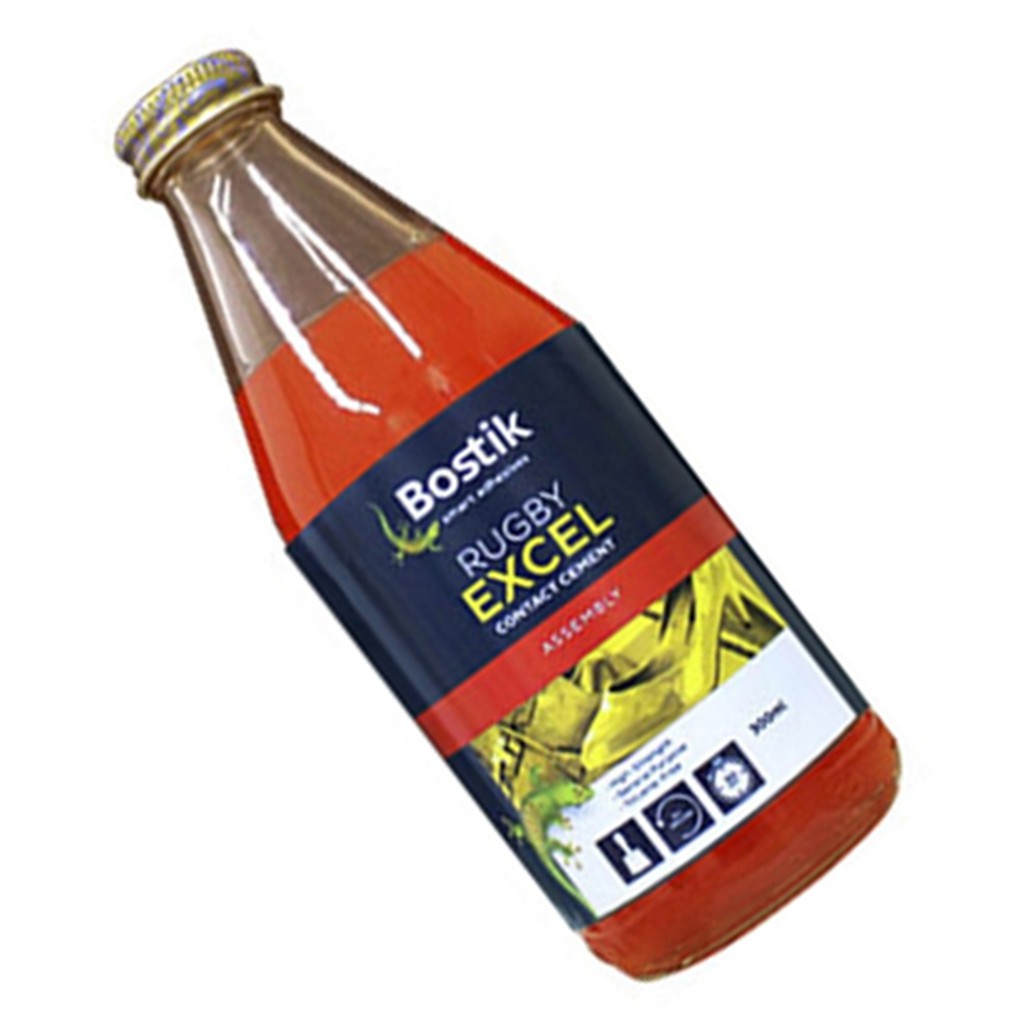 RUGBY EXCEL CONTACT CEMENT 300ML ( 1 BOTTLE ) === BOSTIK ADHESIVE 1 ...