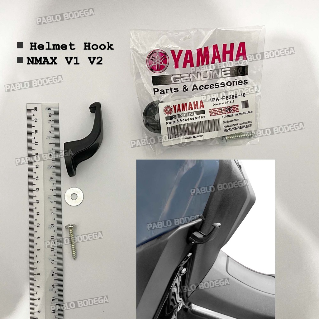 NMAX V1 V2 Helmet Hook Black Plug and Play Yamaha NMAX version 1 & 2 ...